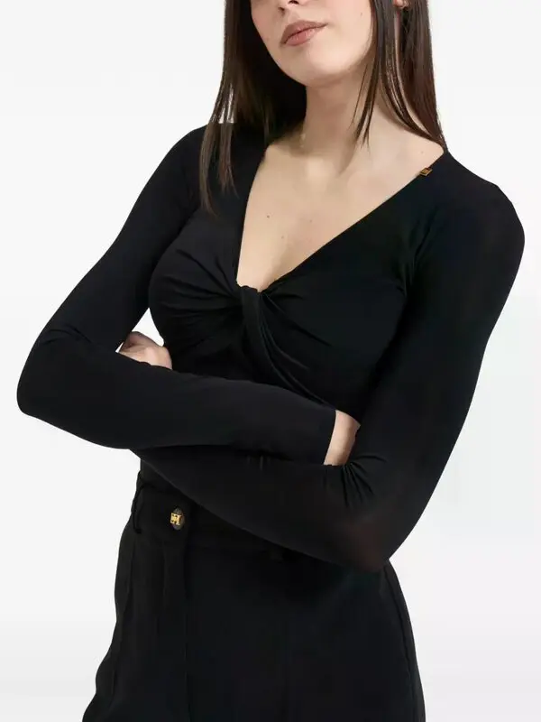 Elisabetta Franchi Knot Long-sleeve Top