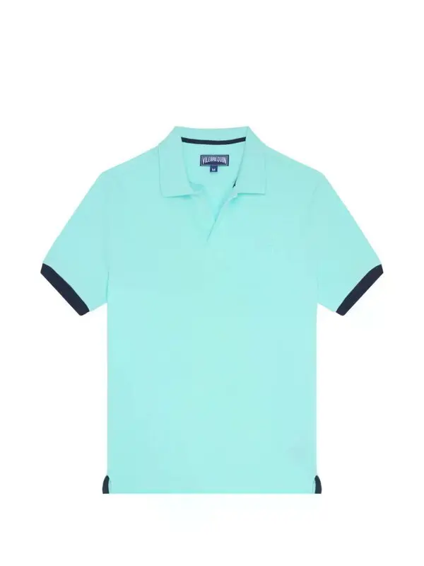 Vilebrequin Embroidered-logo Polo Shirt - Blue