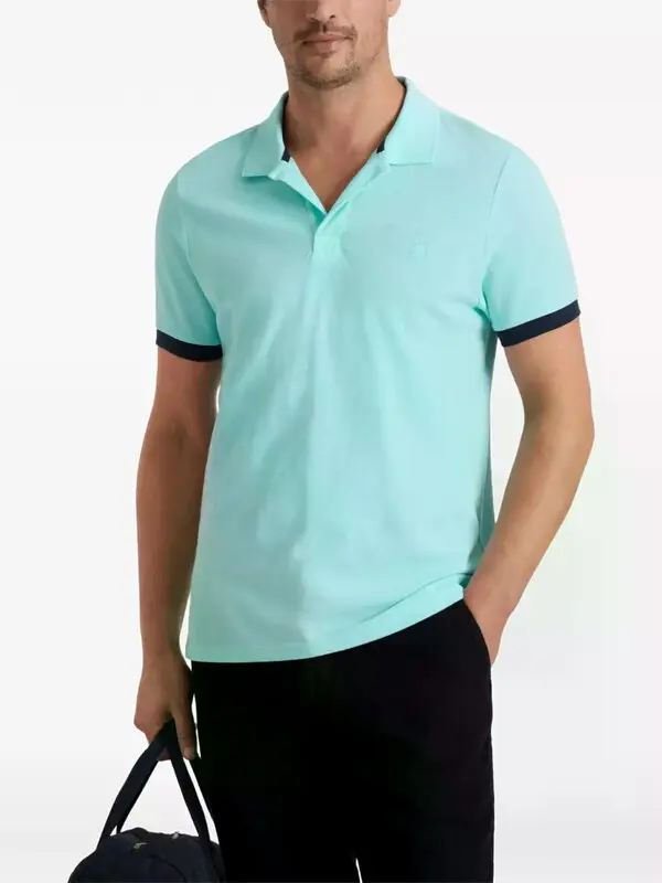 Vilebrequin Embroidered-logo Polo Shirt - Blue