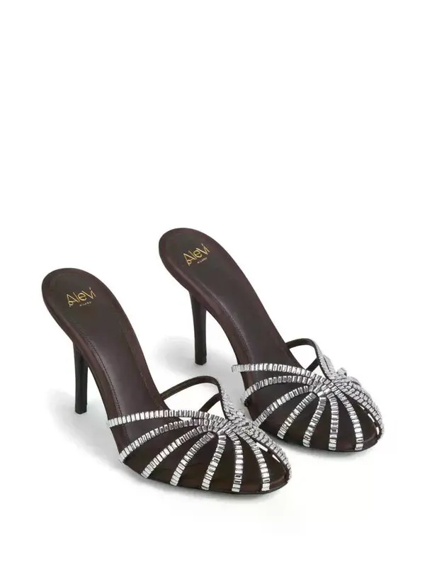 ALEVI MILANO Emily Crystal-embellished Sandals - Brown