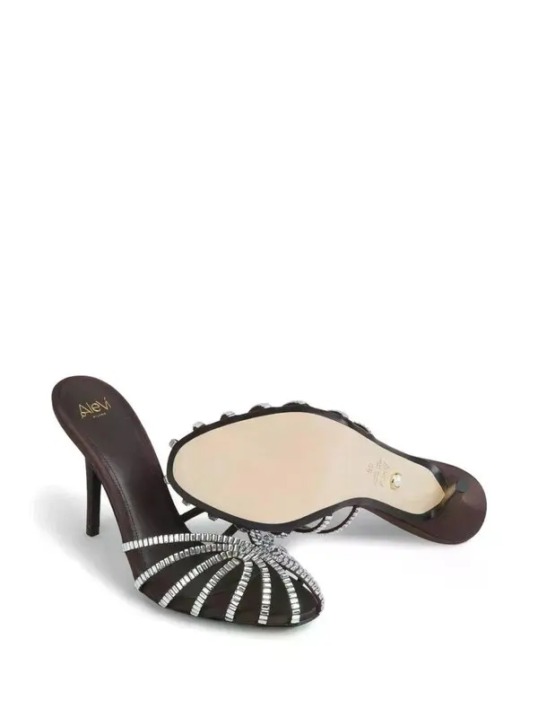 ALEVI MILANO Emily Crystal-embellished Sandals - Brown