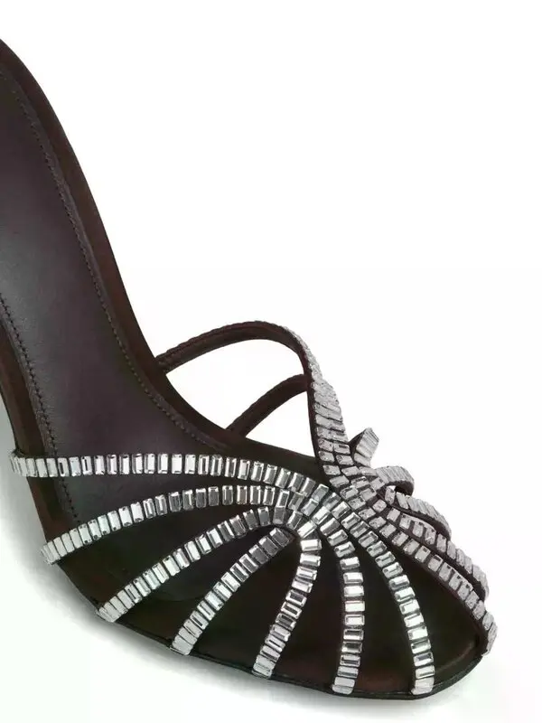 ALEVI MILANO Emily Crystal-embellished Sandals - Brown