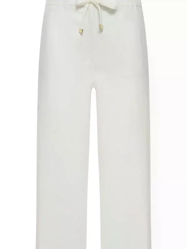 Max Mara Drawstring Palazzo Pants - White