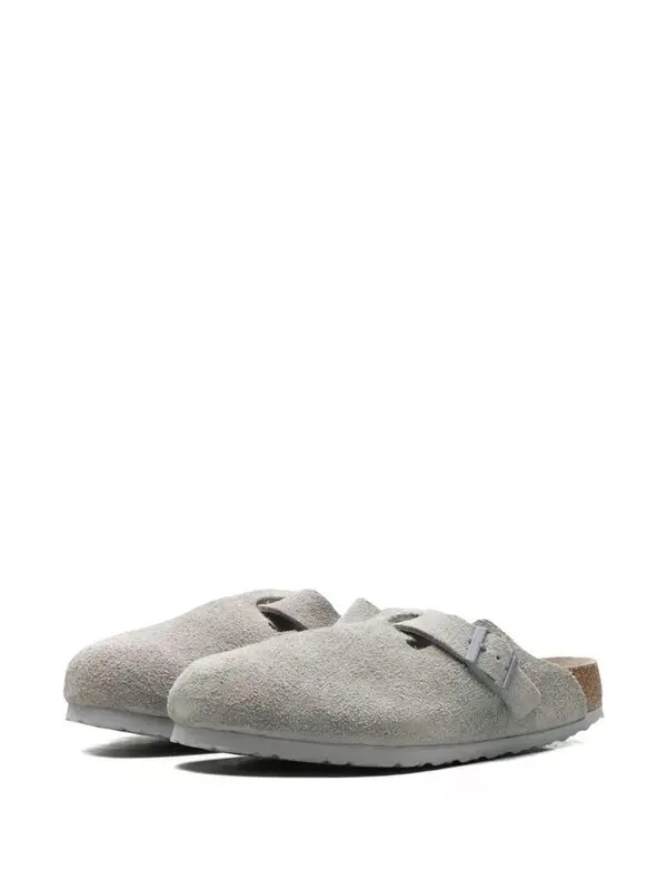 BIRKENSTOCK Boston Soft Footbed Suede Slippers - Neutrals