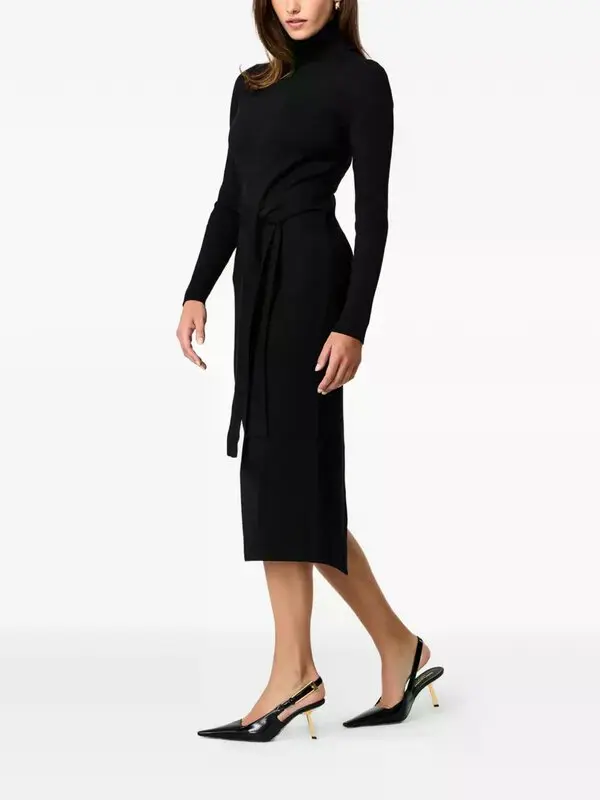 TOCCIN Logan Turtleneck Tie Dress - Black