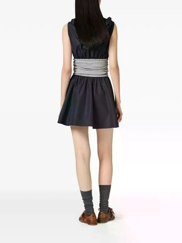 Miu Miu Technical Fabric Flared Dress - Blue