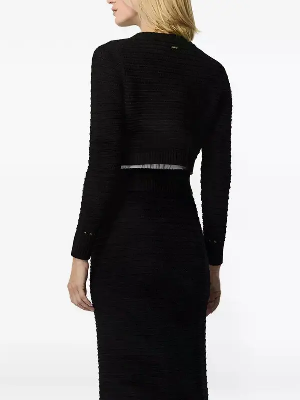 TOCCIN Miller Pointelle Cardigan - Black