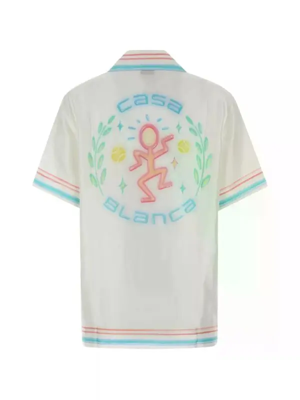 Casablanca Striped-trim Shirt - White