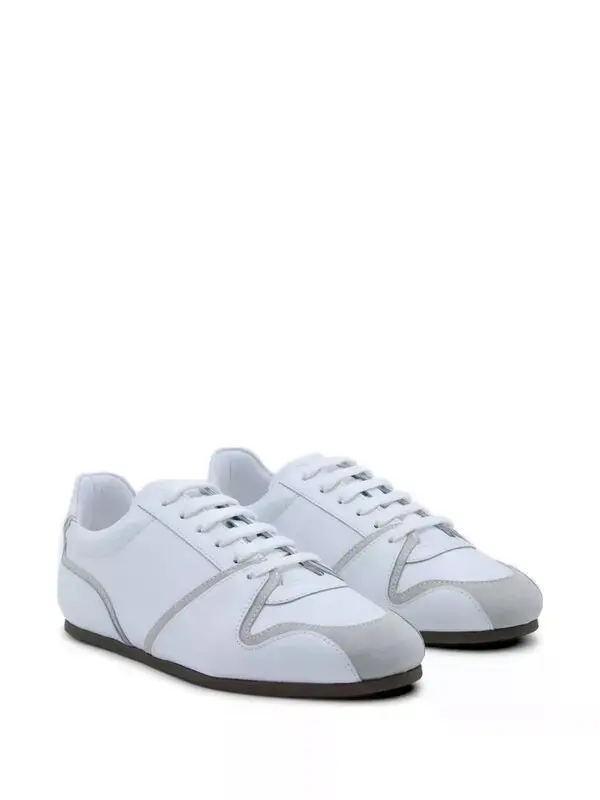Moschino Panelled Lace-up Sneakers - White