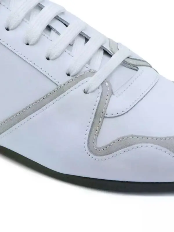 Moschino Panelled Lace-up Sneakers - White