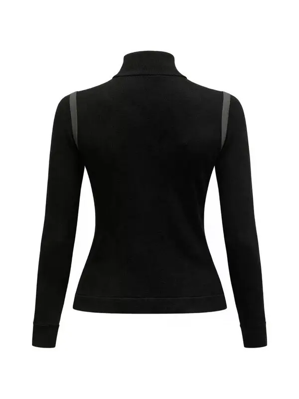 NEWLAND Embroidered Long-sleeve Top - Black