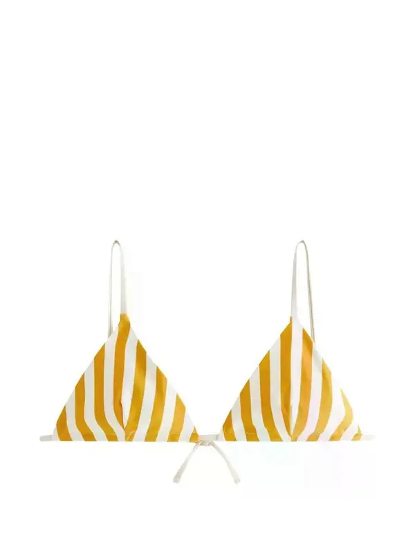 Kith Striped Triangle Bikini Top - Yellow