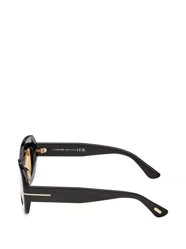 TOM FORD Geometric Frame Sunglasses - Brown