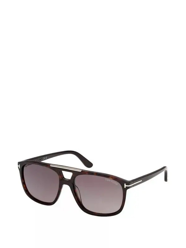 TOM FORD Tortoiseshell-effect Pilot-frame Sunglasses