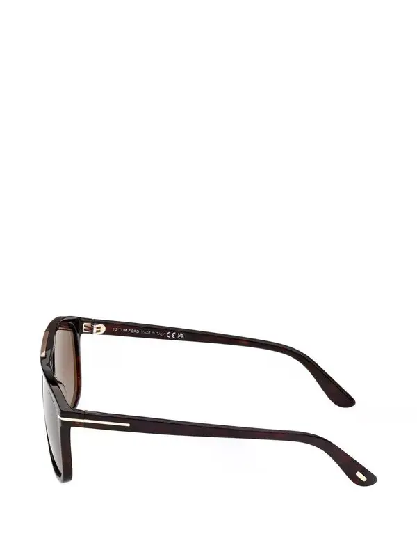 TOM FORD Tortoiseshell-effect Pilot-frame Sunglasses