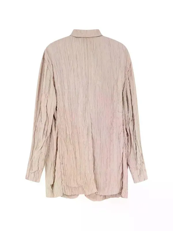 ALYSI Flap-pockets Wrinkled Blazer - Neutrals