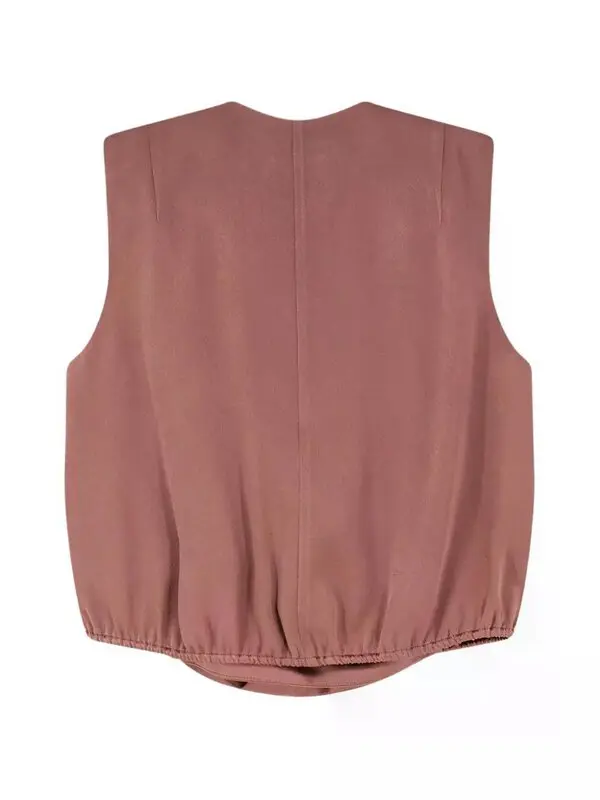 ALYSI V-neck Satin Top - Pink