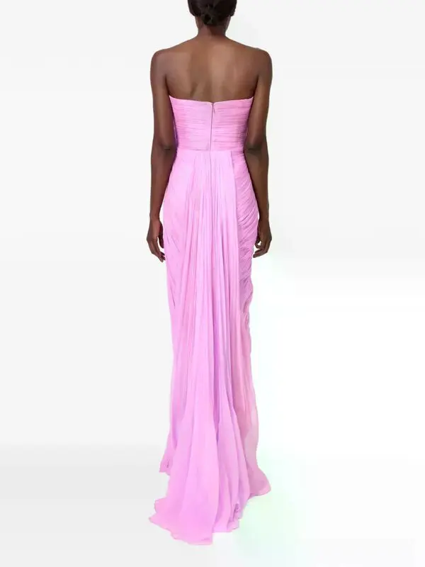 IRIS SERBAN Sisi Floral Strapless Maxi Dress