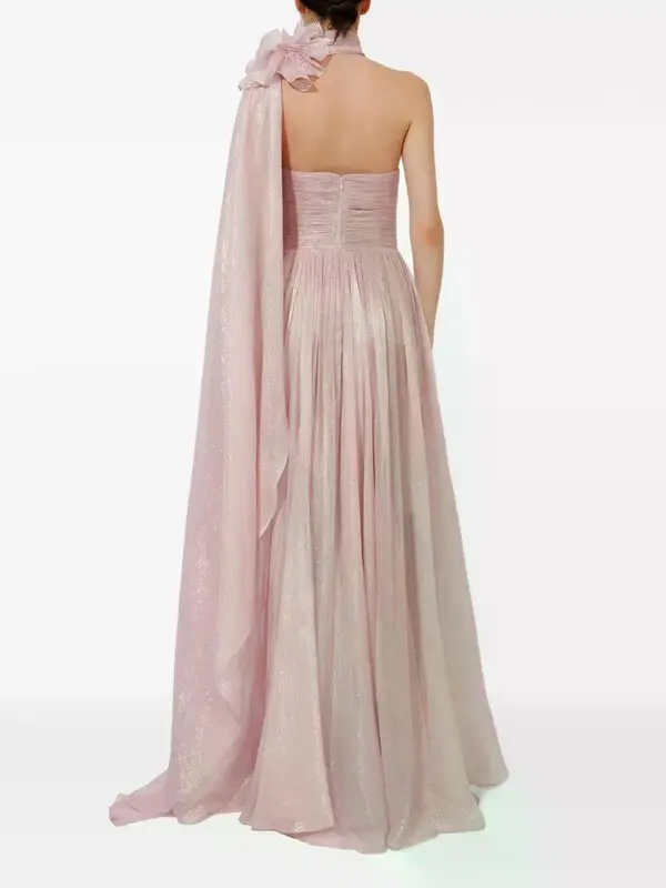 IRIS SERBAN Anette Flower-embellished Maxi Dress