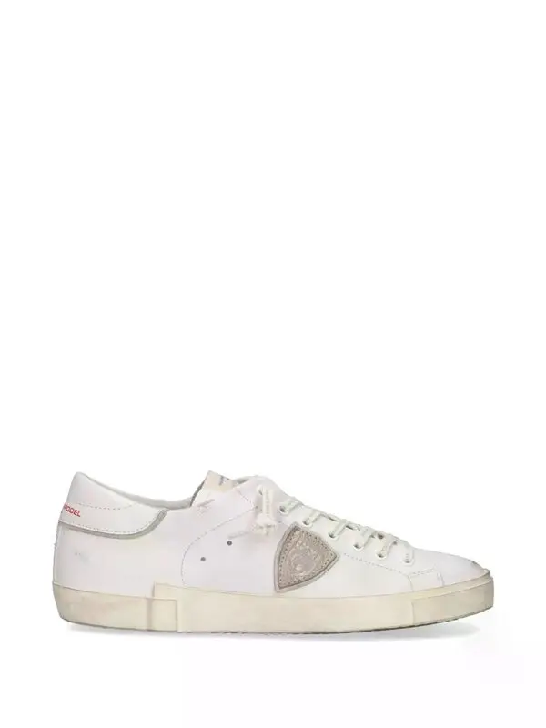 Philippe Model Prsx Suede-badge Sneakers - White