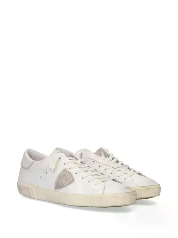 Philippe Model Prsx Suede-badge Sneakers - White