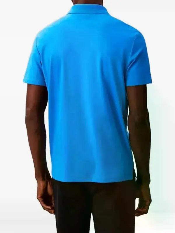 Calvin Klein Buttoned Short-sleeve Polo Shirt - Blue