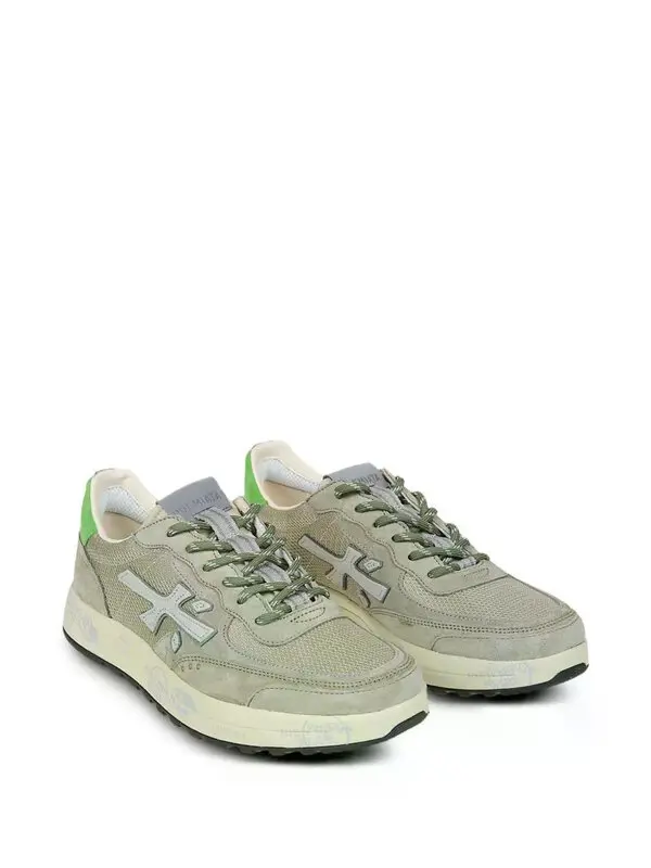 Premiata Nous Panelled Logo-detail Sneakers - Grey