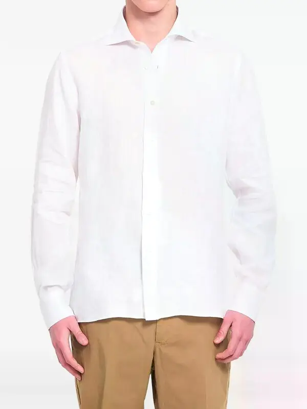 BORRIELLO NAPOLI French Collar Marechiaro Shirt - White
