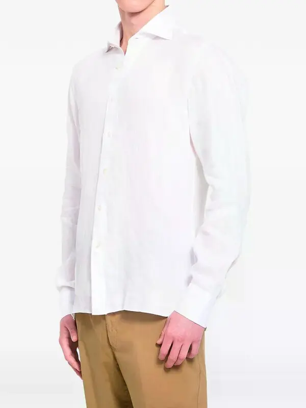 BORRIELLO NAPOLI French Collar Marechiaro Shirt - White