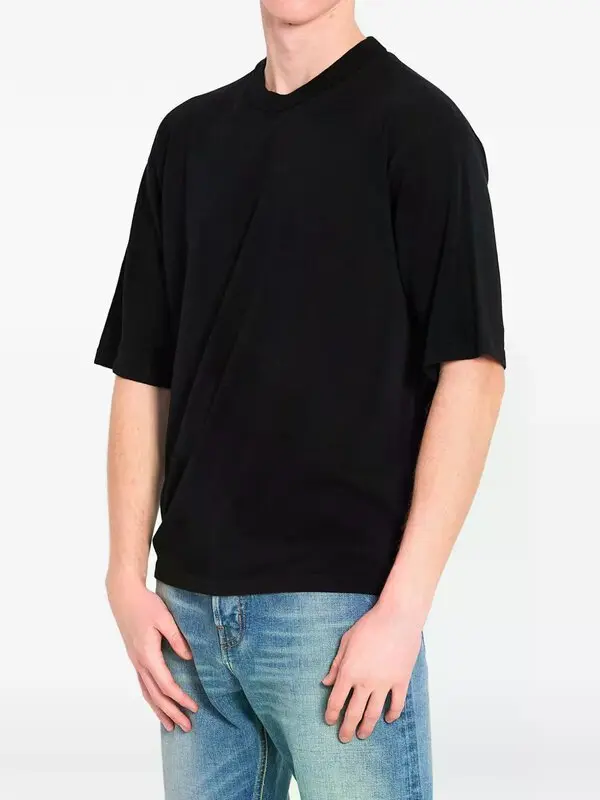 ROBERTO COLLINA Ribbed Crewneck T-shirt - Black