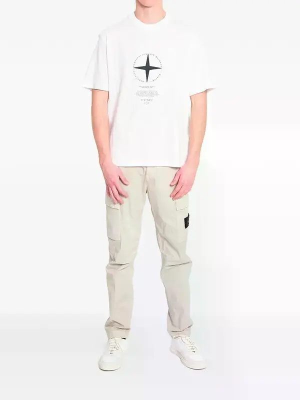 Stone Island Printed Crew Neck T-shirt - White