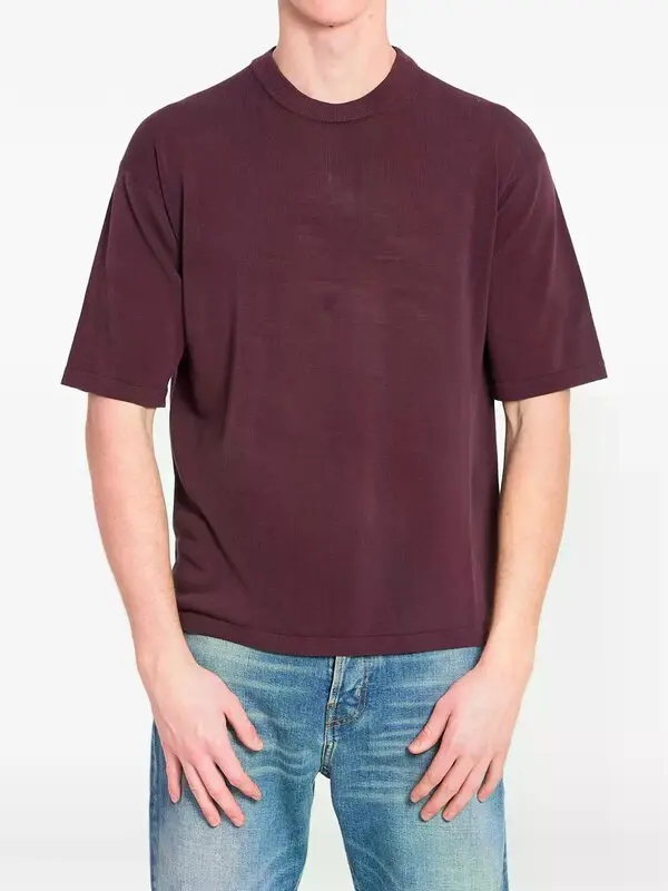 ROBERTO COLLINA Ribbed Crewneck T-shirt