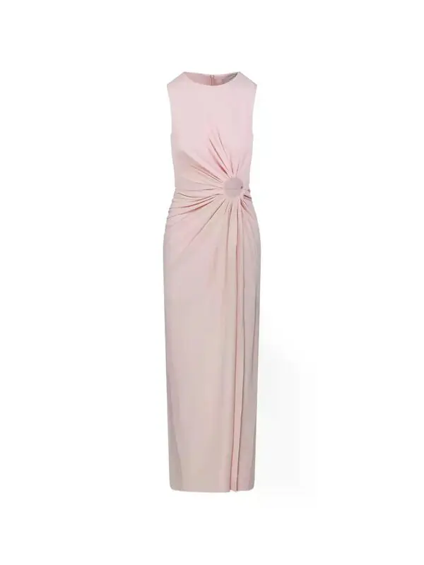Sportmax Ring-detail Draped Maxi Dress - Pink