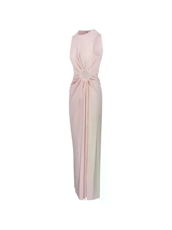 Sportmax Ring-detail Draped Maxi Dress - Pink