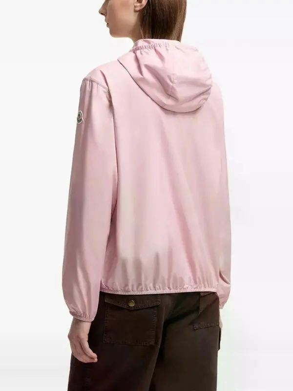 Moncler Hooded Logo-patch Jacket - Pink