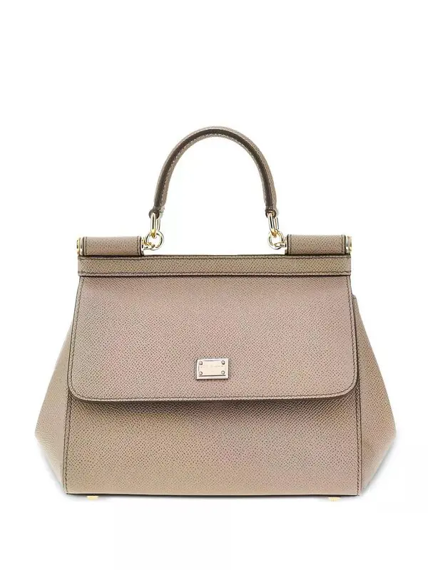 Dolce & Gabbana Small Sicily Grained Leather Tote