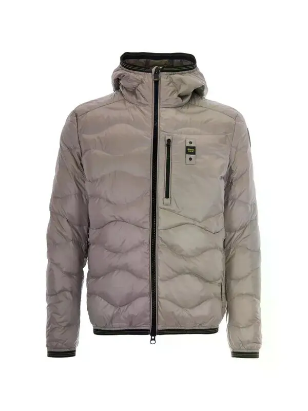 BLAUER. Quilted Hooded Jacket - Neutrals
