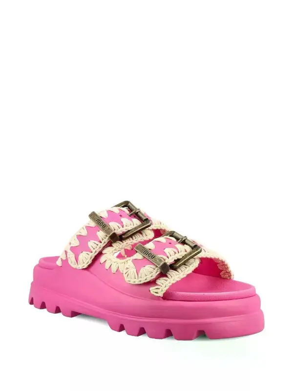 Mou Eva Buckle Sandals - Pink