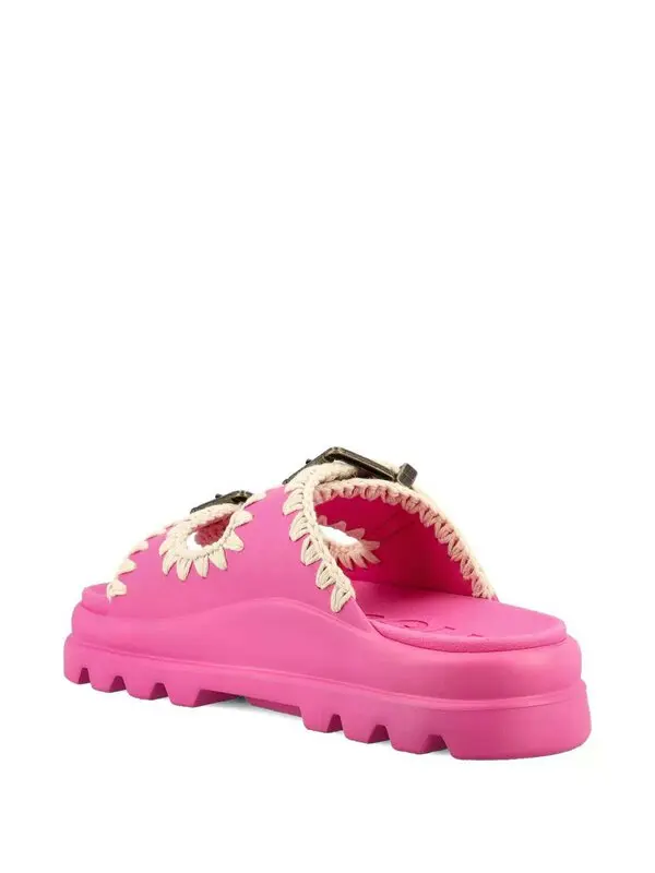 Mou Eva Buckle Sandals - Pink