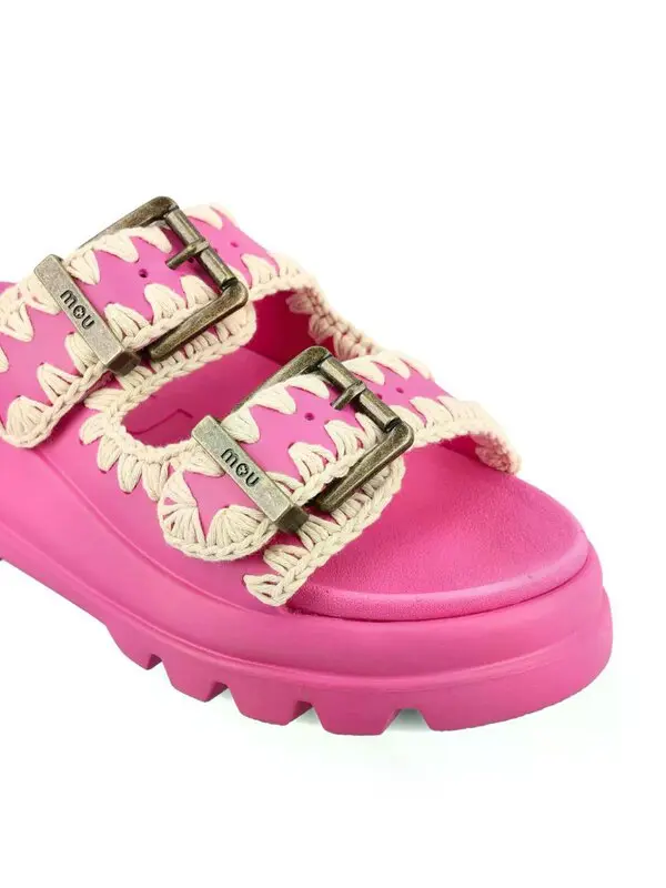 Mou Eva Buckle Sandals - Pink