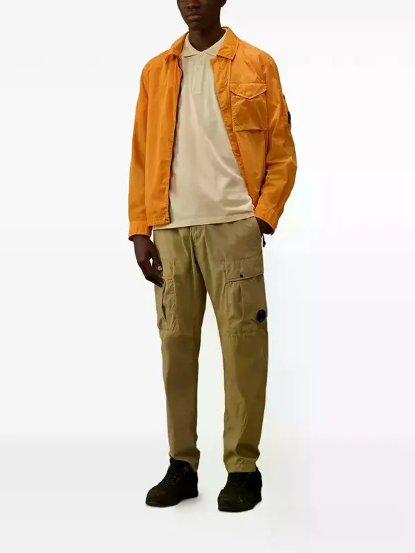 C.P. COMPANY Buttoned Logo-detail Polo Shirt - Yellow