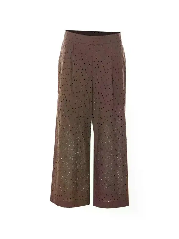 TWINSET Flared Trousers With Embroidery