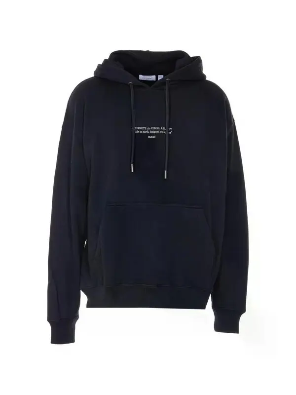 Off-White Printed Hoodie - Blue