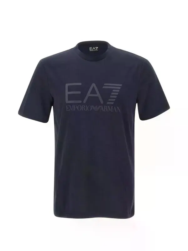Emporio Armani Tonal Logo Print T-shirt - Blue