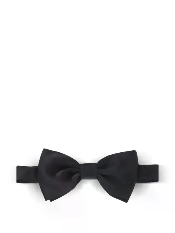 Tagliatore Satin Bow Tie - Black