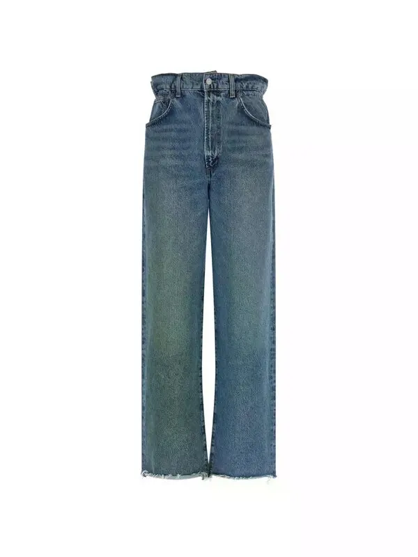 AGOLDE Lyonne Frayed-hem Jeans - Blue