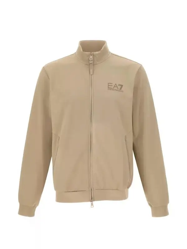 EA7 Zipped Logo-detail Sweatshirt