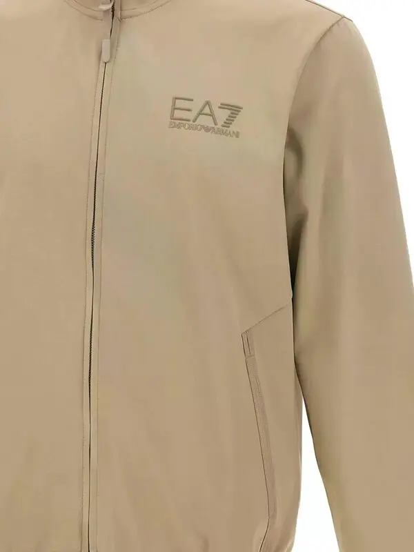 EA7 Zipped Logo-detail Sweatshirt