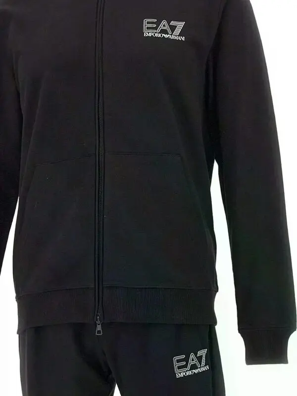EA7 Zip Logo Tracksuit - Black