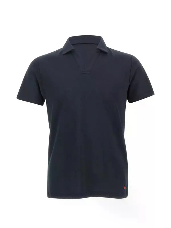 Peuterey V-neck Logo Polo Shirt - Blue